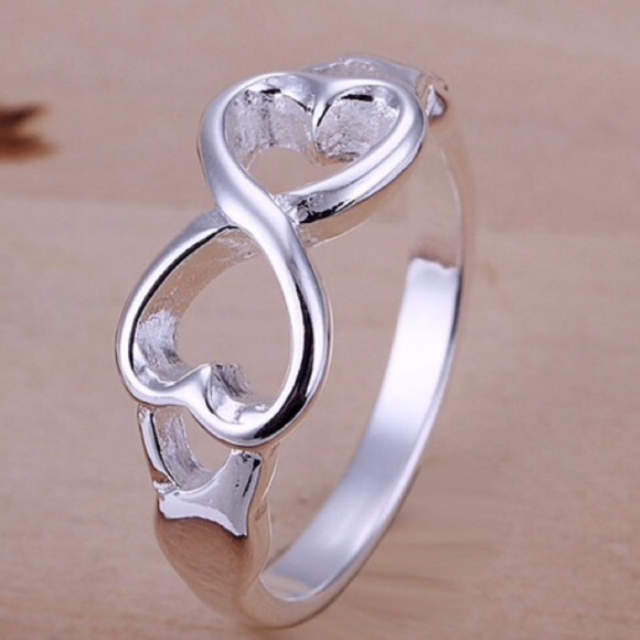 Jewelry | 3 For 25silver Double Infinity Ring | Poshmark